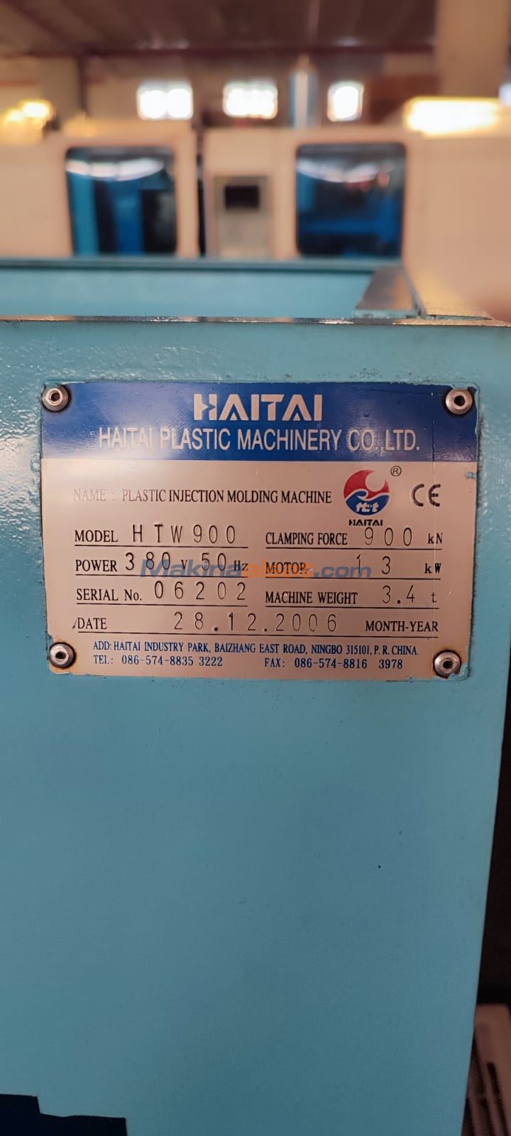 HAİTAİ 90 TON PLASTİK ENJEKSİYON Used Plastic Injection Machines ...