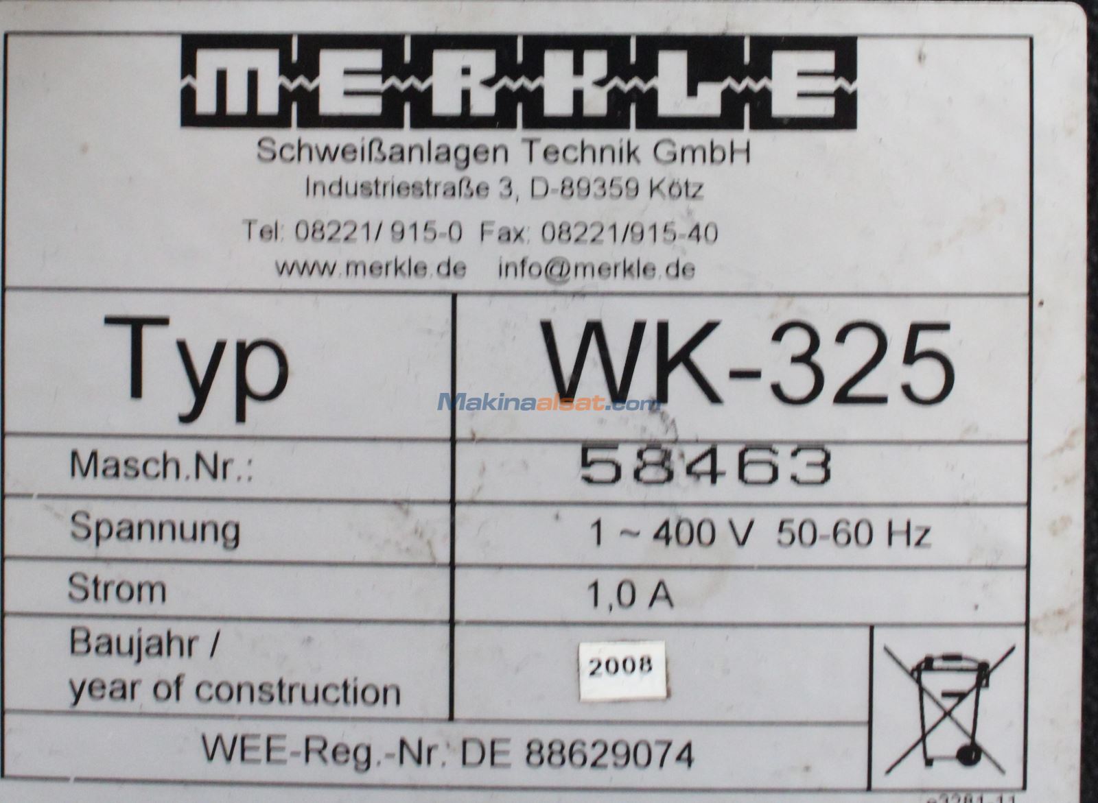 Satılık ikinci el MERKLE HighPULSE 550 RS Tig Kaynak makinesi