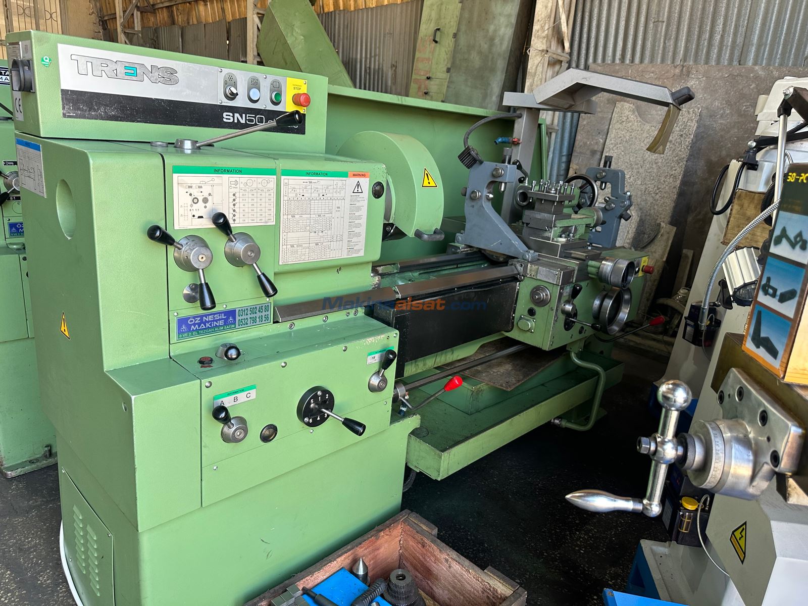 SN 50 Trens Slovakya 1 Metre Torna Used Centre Lathe machine for sale