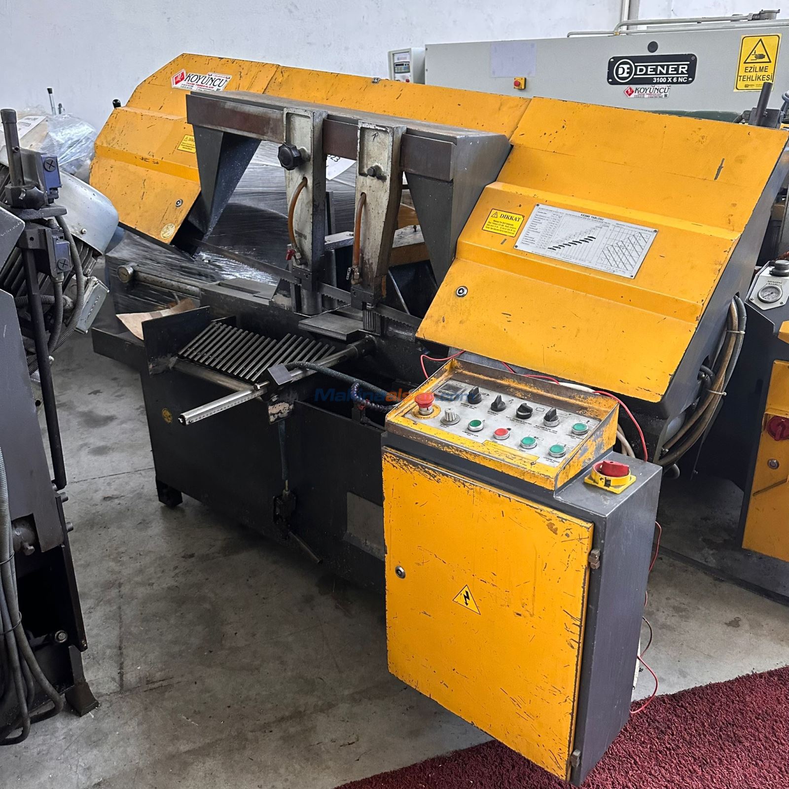 Satılık ikinci el KESMAK MARKA 350 LİK TAM OTOMATİK ŞERİT TESTERE Şerit ...