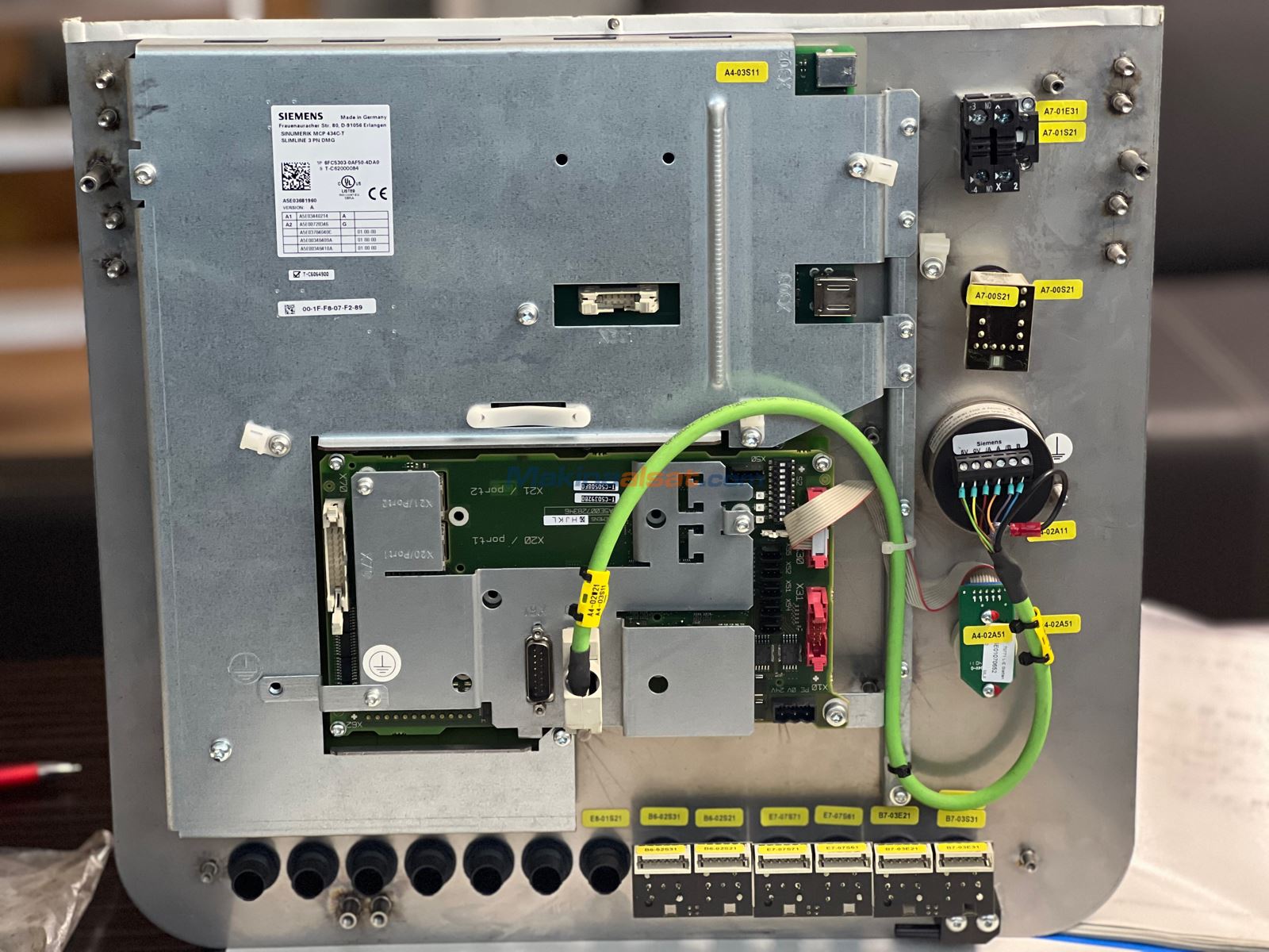 SIEMENS 6FC5303-0AF50-3DA0 SINUMERIK MCP 434C-M SLIMLINE 3 PIN DMG Used ...