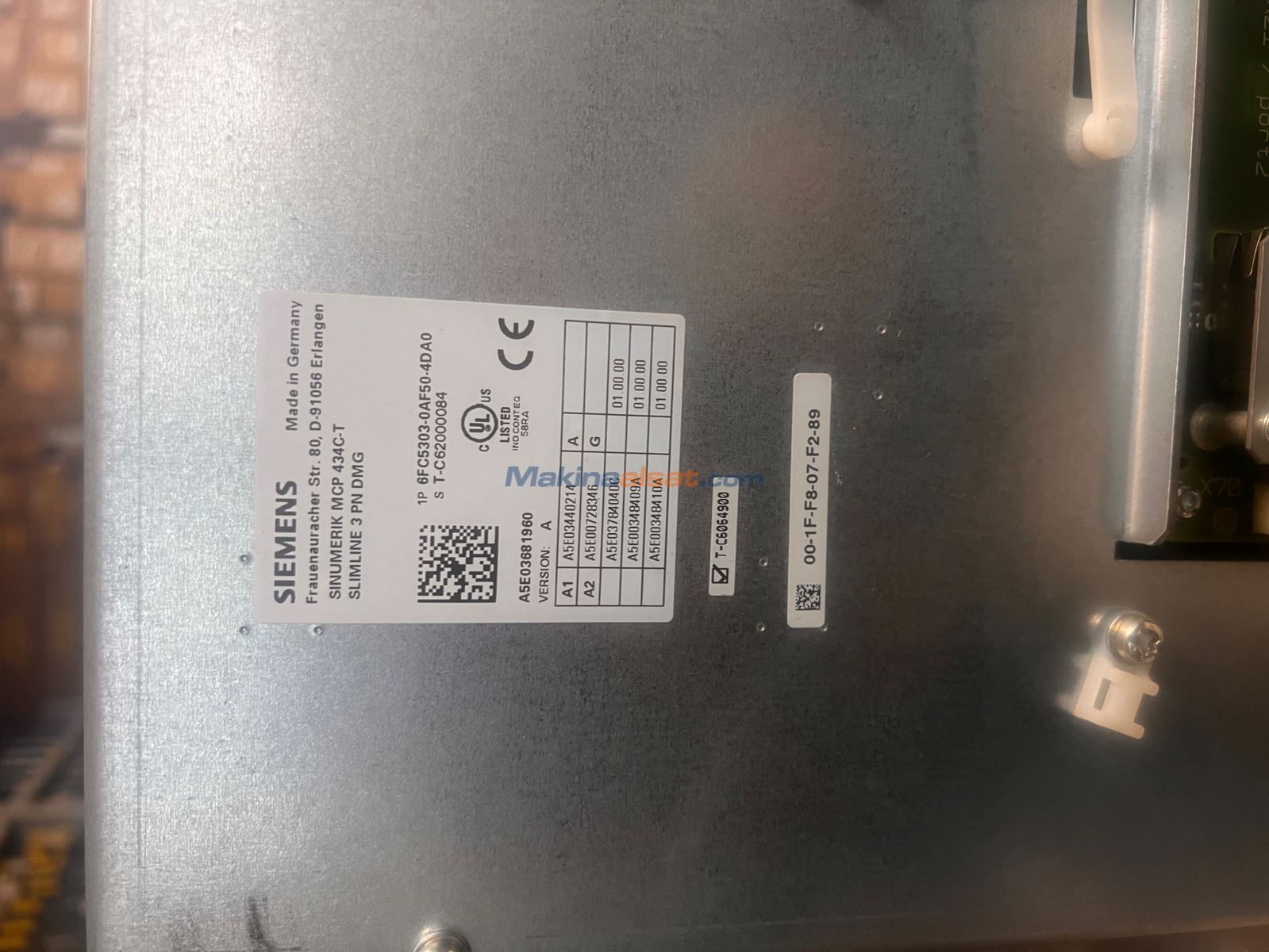 SIEMENS 6FC5303-0AF50-3DA0 SINUMERIK MCP 434C-M SLIMLINE 3 PIN DMG Used ...