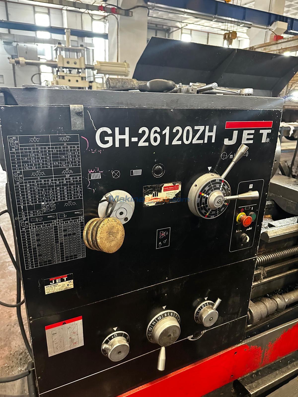 Satılık ikinci el JET GH 26120 ZH 3 METRE TORNA Universal Torna makinesi