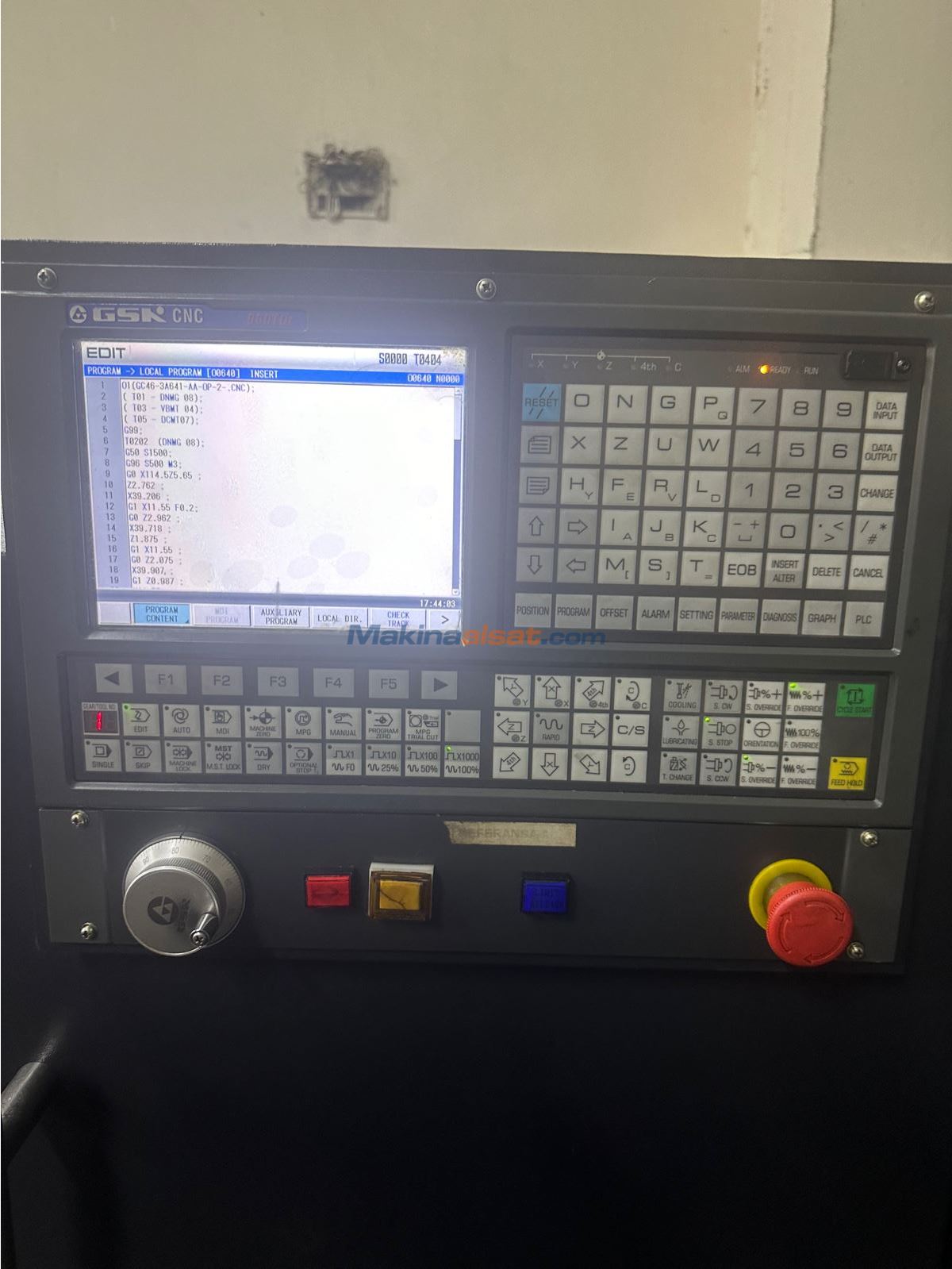 Satılık ikinci el ÇAP:360 BOY:750 FANUC TABANLI DÜZ BANKO CNC TORNA CNC ...