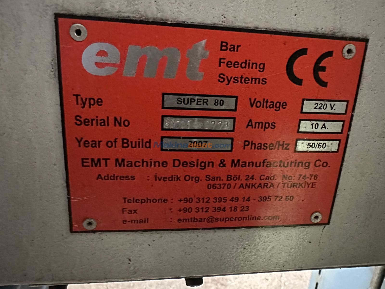 EMT SUPER 80 ÇUBUK SÜRÜCÜ Used Bar Feeders machine for sale