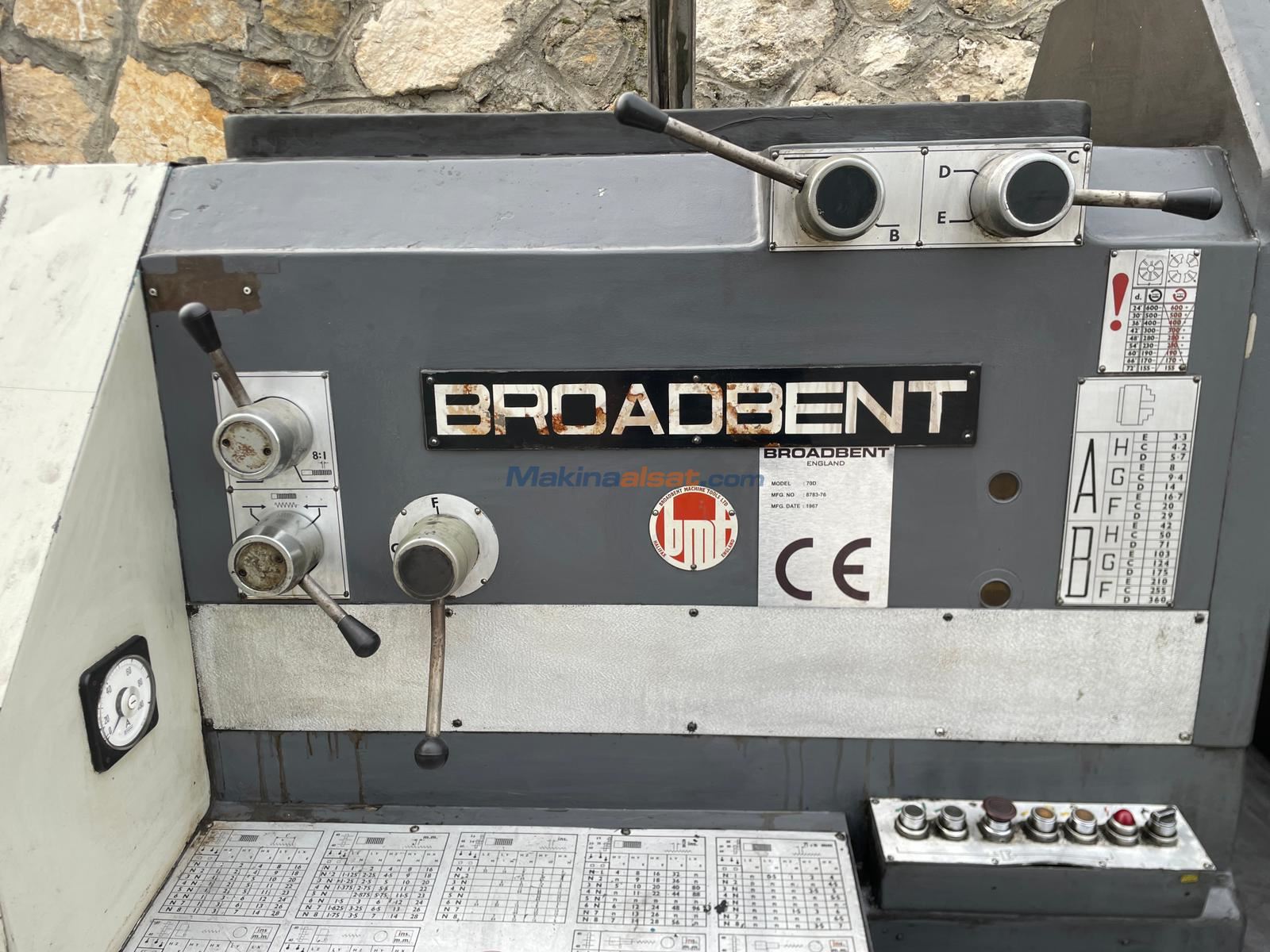 Satılık ikinci el İngiliz Broadbent 1125 Çap 8 Metre Torna Universal ...