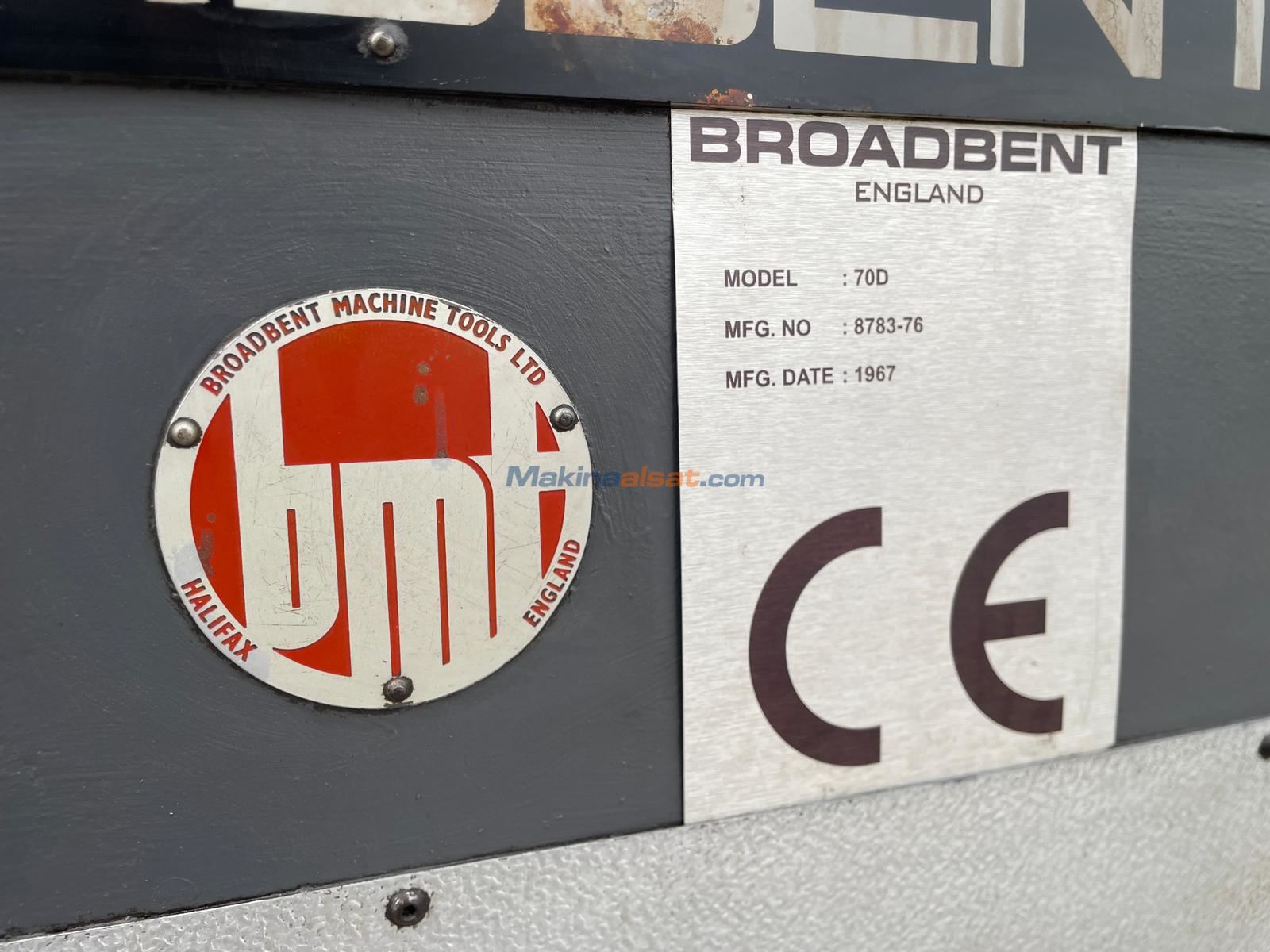 Satılık ikinci el İngiliz Broadbent 1125 Çap 8 Metre Torna Universal ...