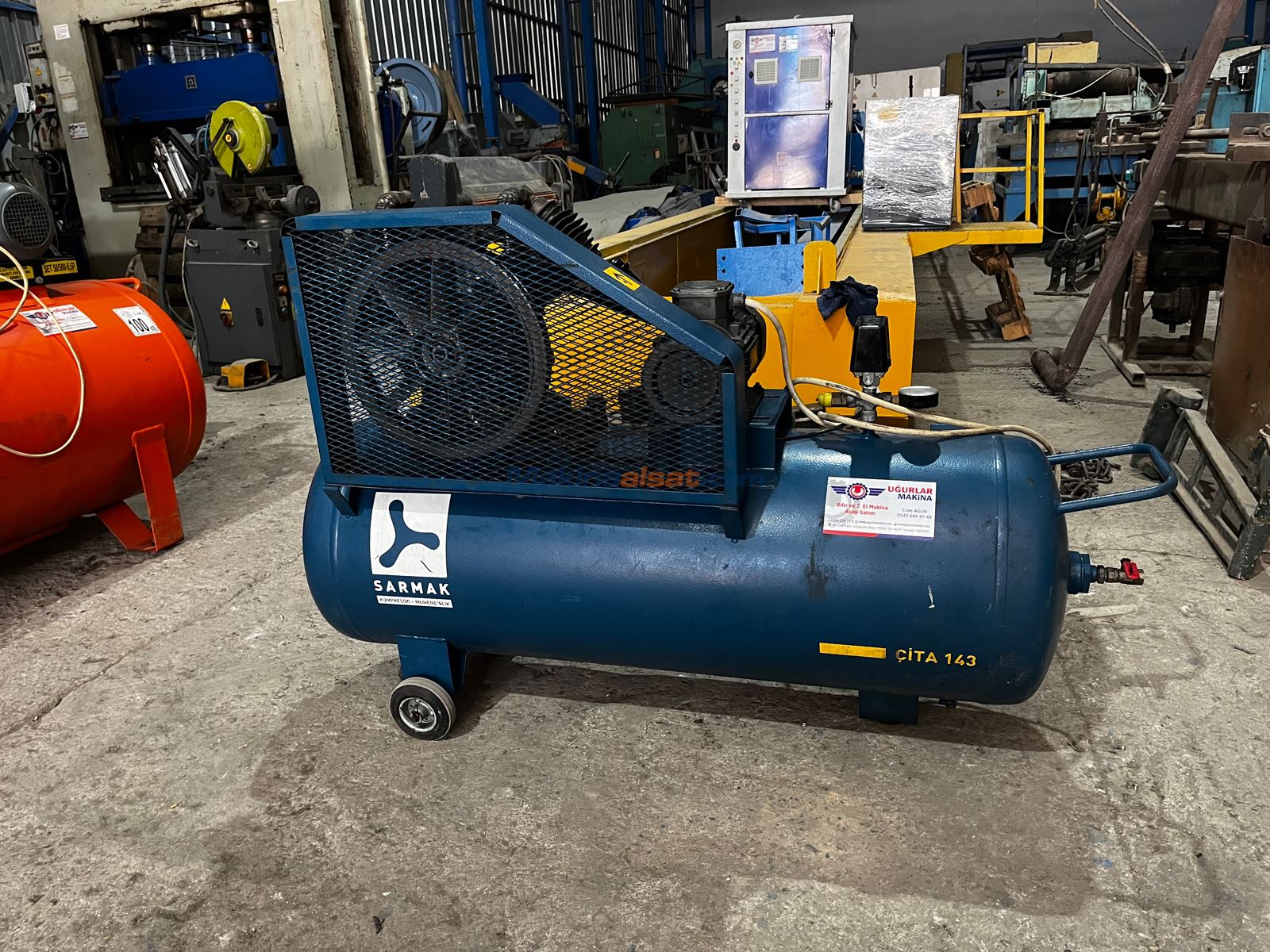 Sarmak 200 Litre Kompresör Used Air Piston Compressors machine for sale
