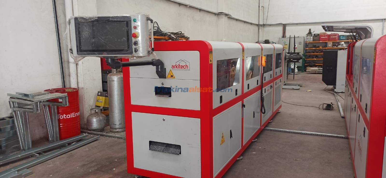 90'lık ARKİTECH HAFİF ÇELİK Roll Form Hattı Used Cut to Length and ...