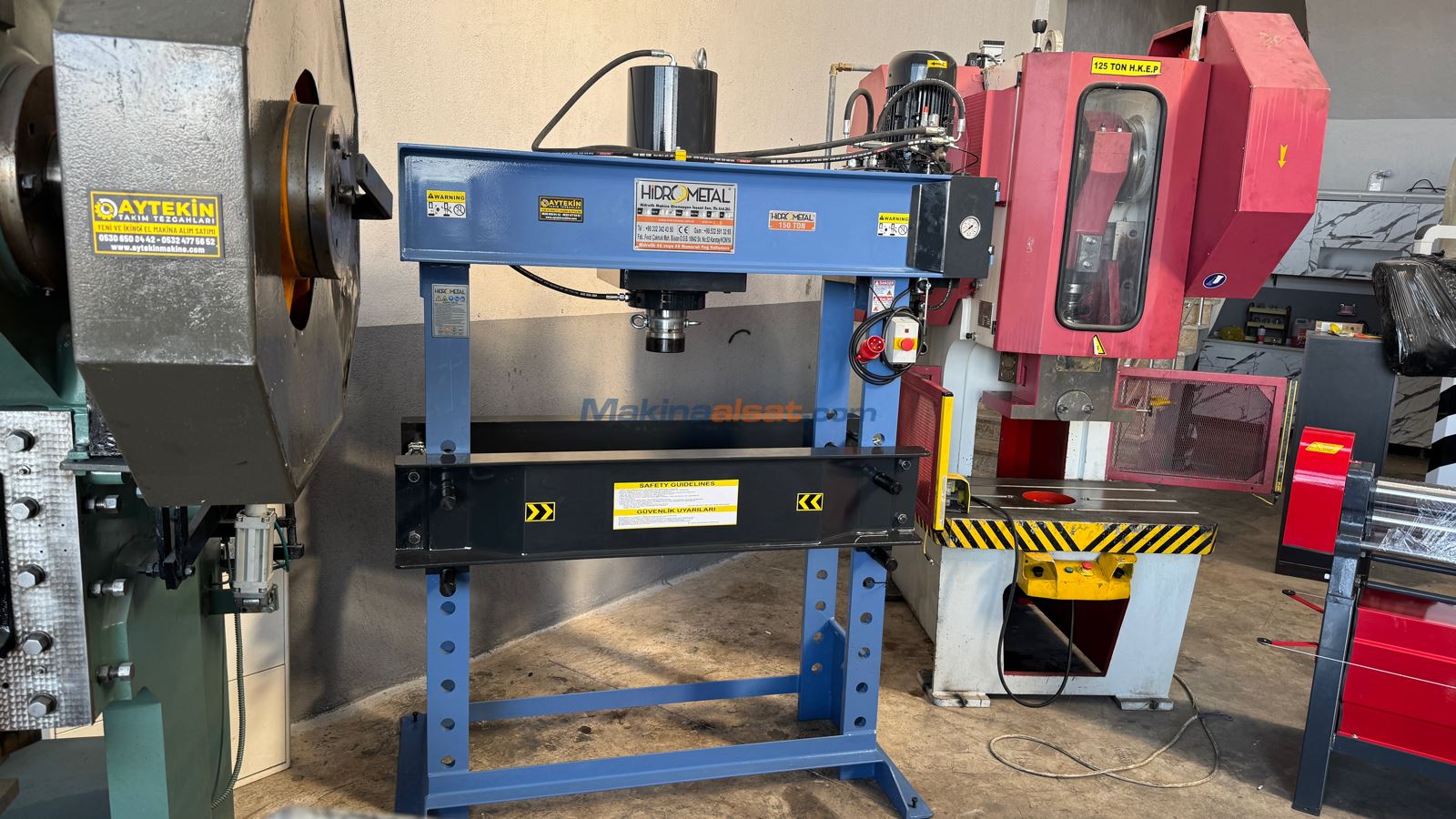 Satılık ikinci el 150 TON HİDROMETAL HİDROLİK ATÖLYE PRESİ Hidrolik ...