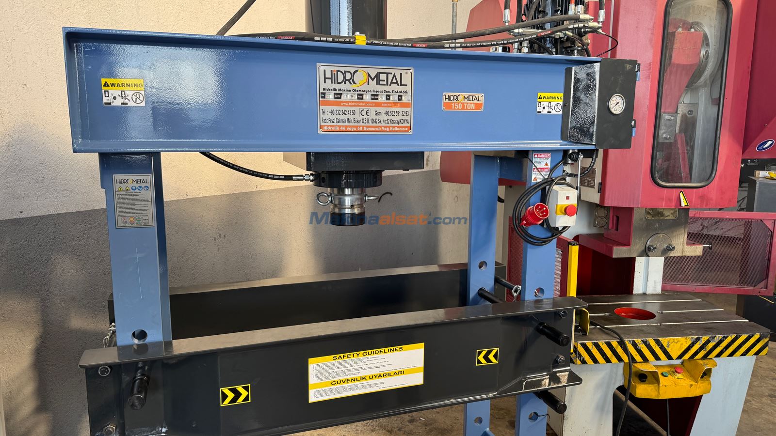 Satılık ikinci el 150 TON HİDROMETAL HİDROLİK ATÖLYE PRESİ Hidrolik ...