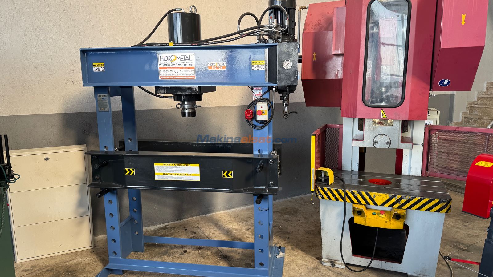 Satılık ikinci el 150 TON HİDROMETAL HİDROLİK ATÖLYE PRESİ Hidrolik ...