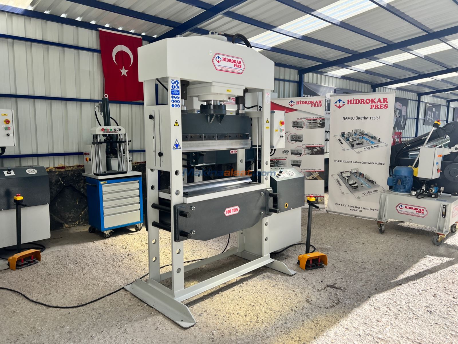 HİDROKAR PRES SAÇ BÜKME PRESİ ABKANT Used Hydraulic Tryout Press ...