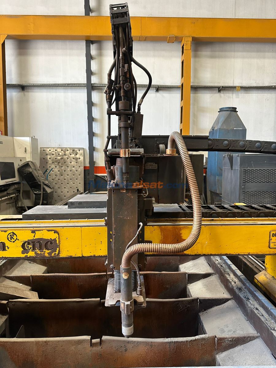 AJAN CNC 2000 x 6000 MM OKSİJEN PLAZMA KESİM Used Plasma & Gas Cutting ...