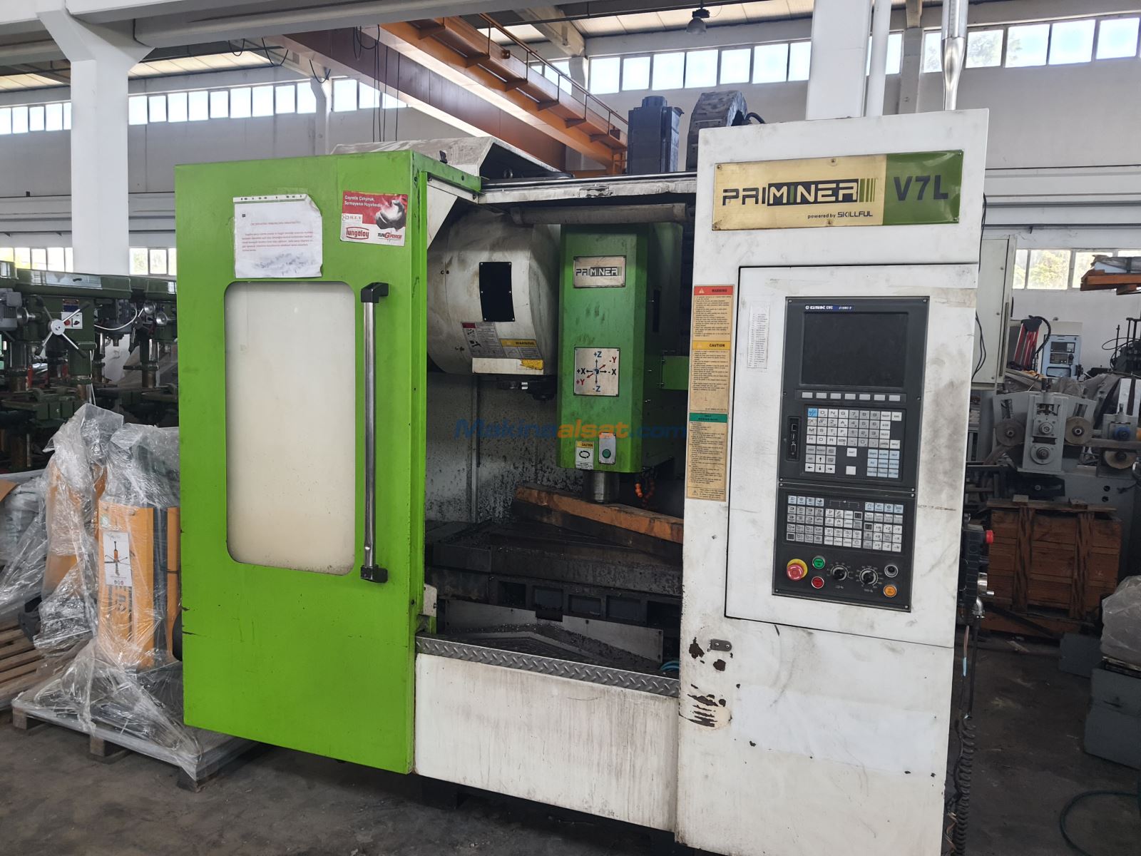 Satılık ikinci el Preminer V7L Cnc Dik İşleme Merkezi CNC Dik İşlem ...