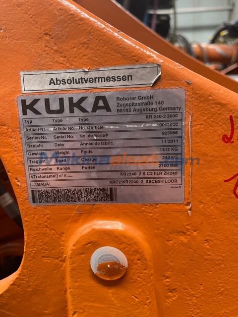 KUKA KRC2 KR 240-2 2000 - Spindle ve Tool Changers ile Beraber ...